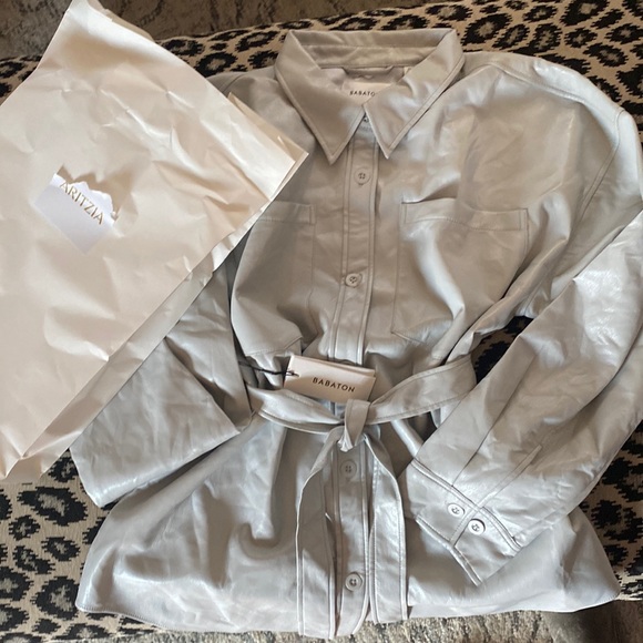 Babaton | Jackets & Coats | Never Worn Tags Still On Faux Light Gray ...